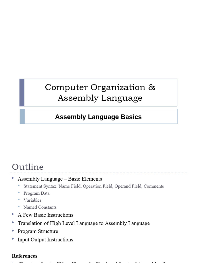 5 Assembly Language Basics Autosaved 09102023 092330am Pdf Assembly Language Computer Data 