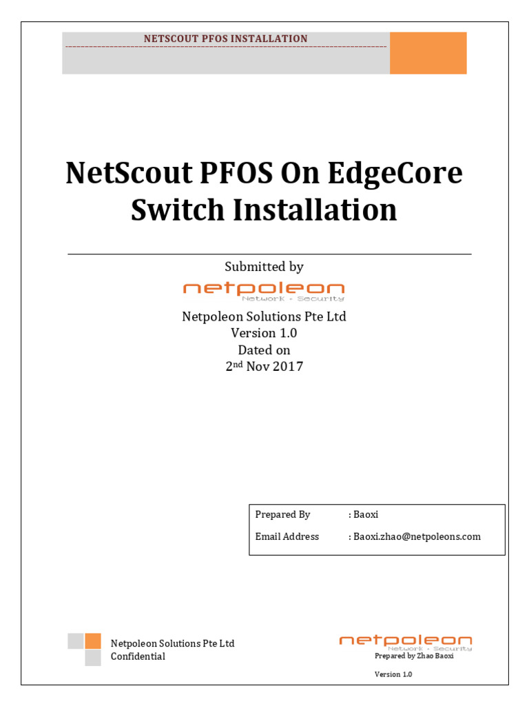 NetScout EdgeCore PFOS Installation Walk Through | PDF | Business ...