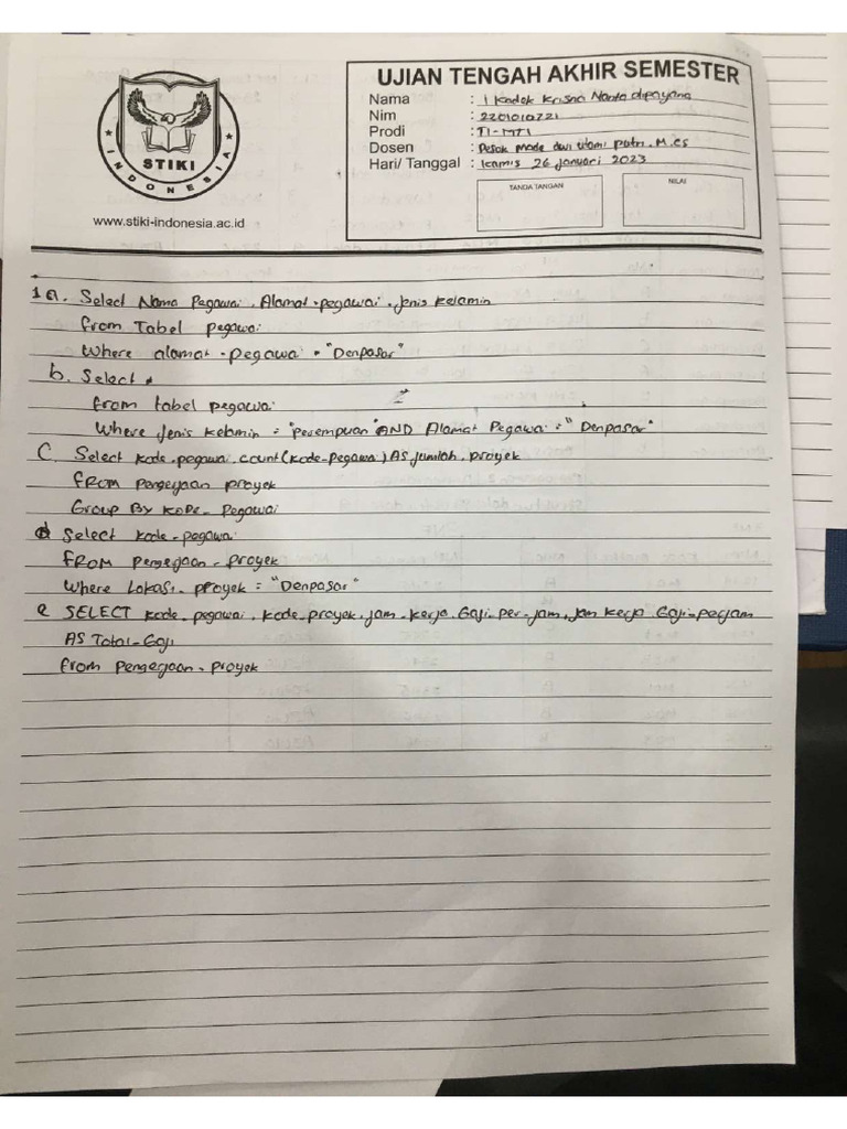 Uas Basis Data | PDF