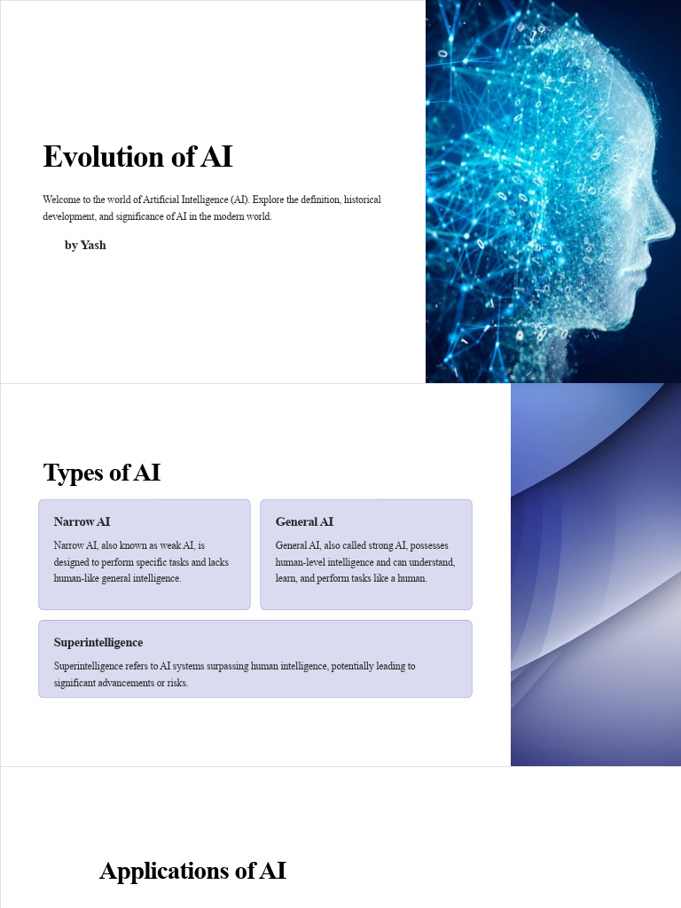 Evolution of AI | PDF | Intelligence (AI) & Semantics | Artificial ...