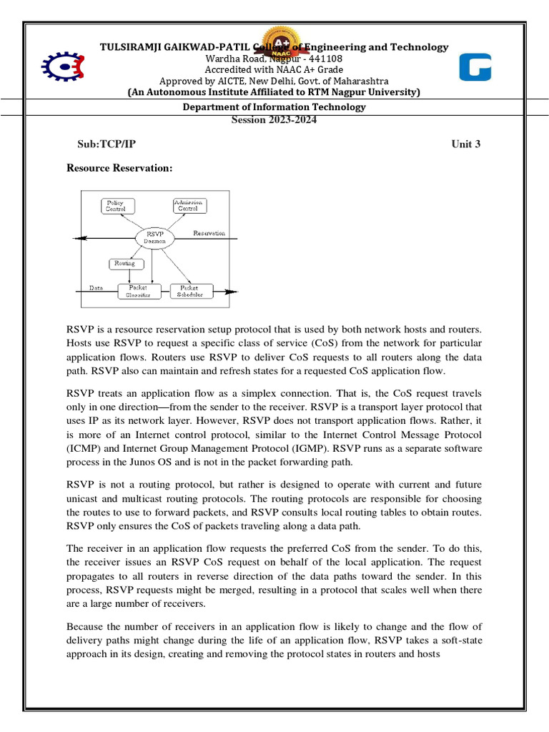 Tcp-Ip Unit 3 | PDF | Network Congestion | Quality Of Service