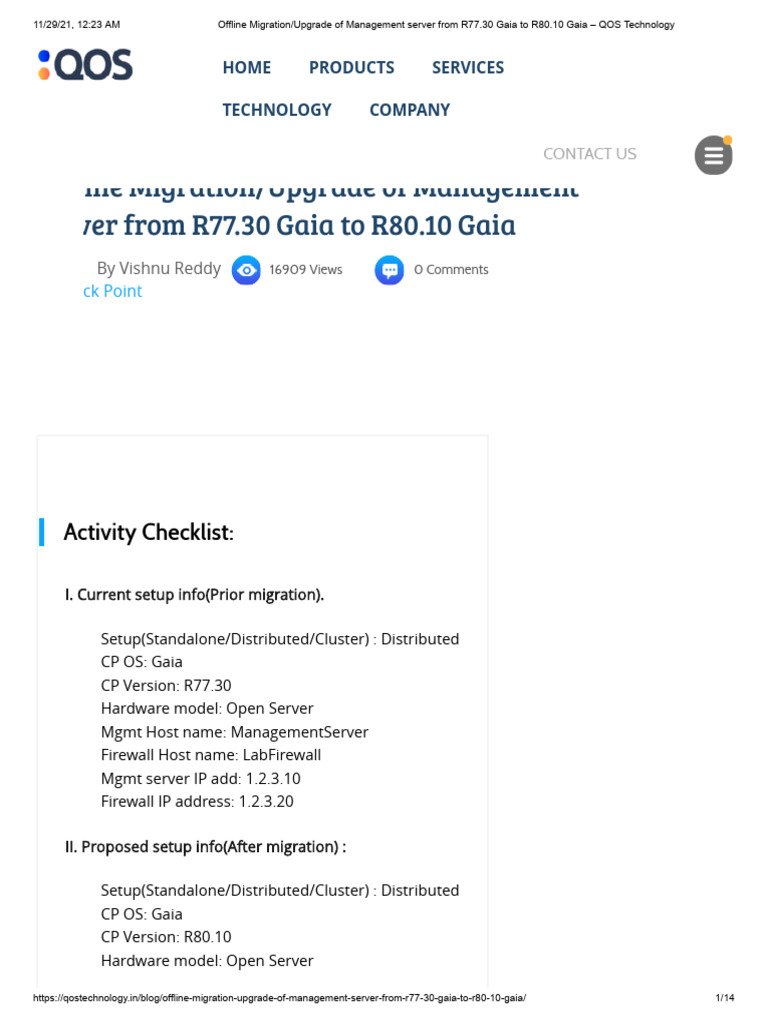 Offline Migration - Upgrade of Management Server From R77.30 Gaia To ...