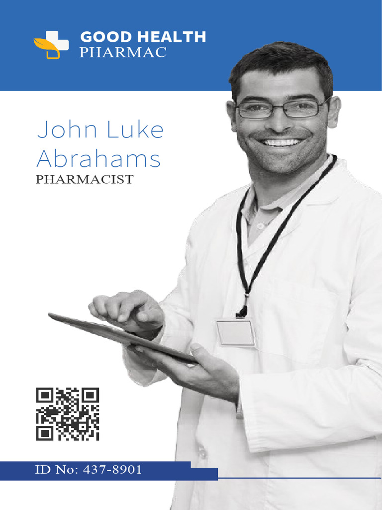 Pharmacy ID Card Template | PDF