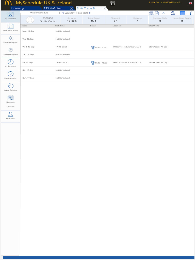 MySchedule UK & Ireland | PDF