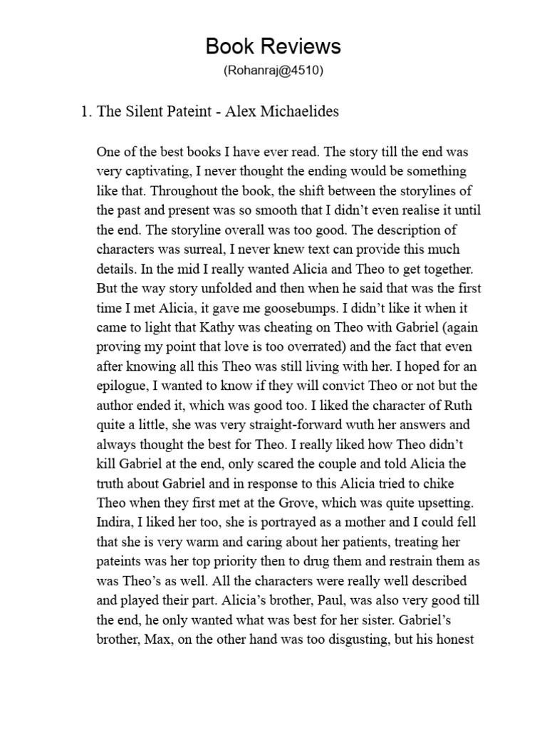 Books - Review | PDF | Mystery, Thriller & Crime Fiction