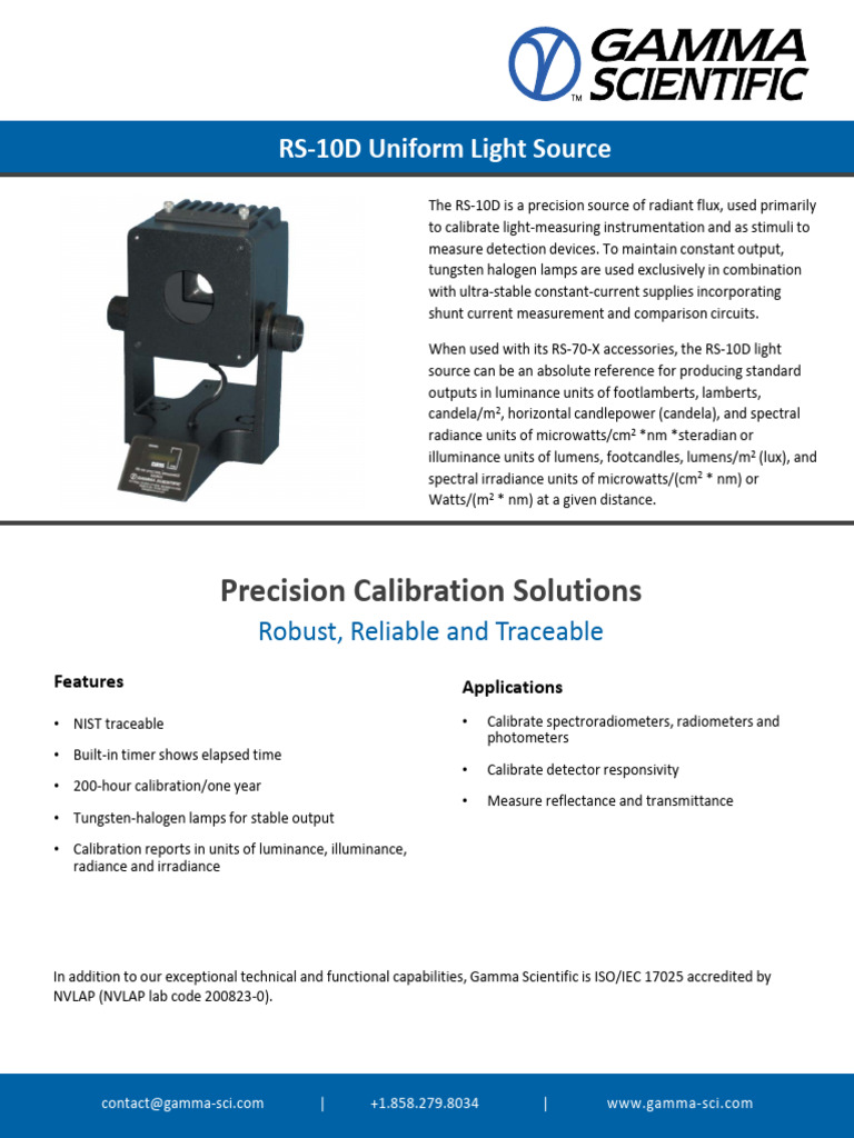 rs-10d Uniform Light Source Rev 7.18.1 | PDF