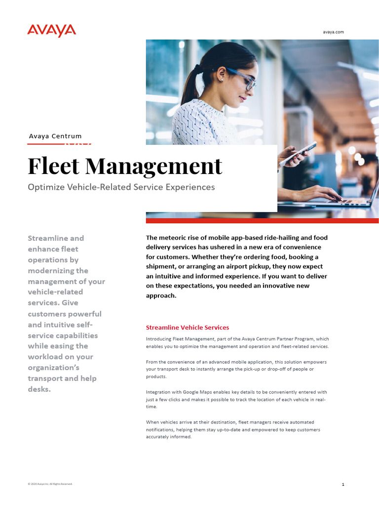 Avaya - Centrum Brochure - Fleet Management | PDF | Technology ...