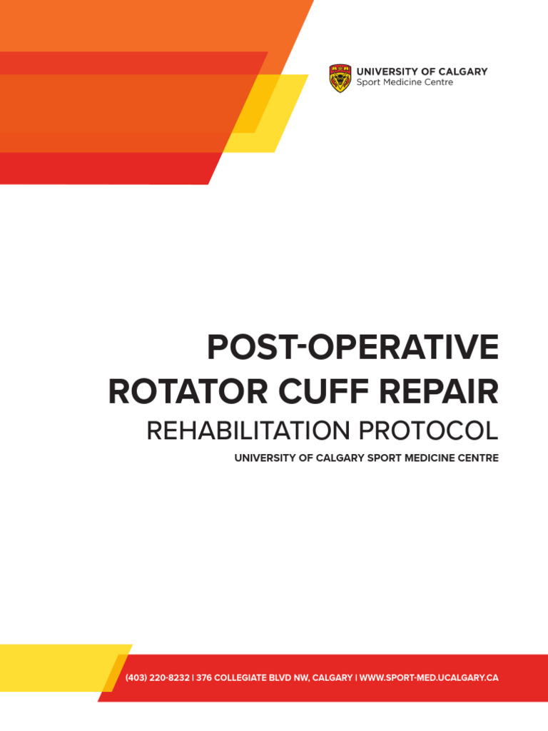 Post-Operative Shoulder Rehab Protocol | PDF