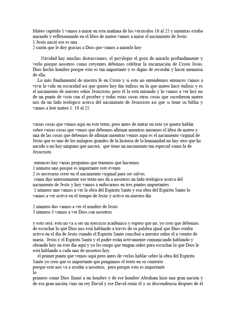Mateo 1 | PDF | Cristo (título) | Jesús