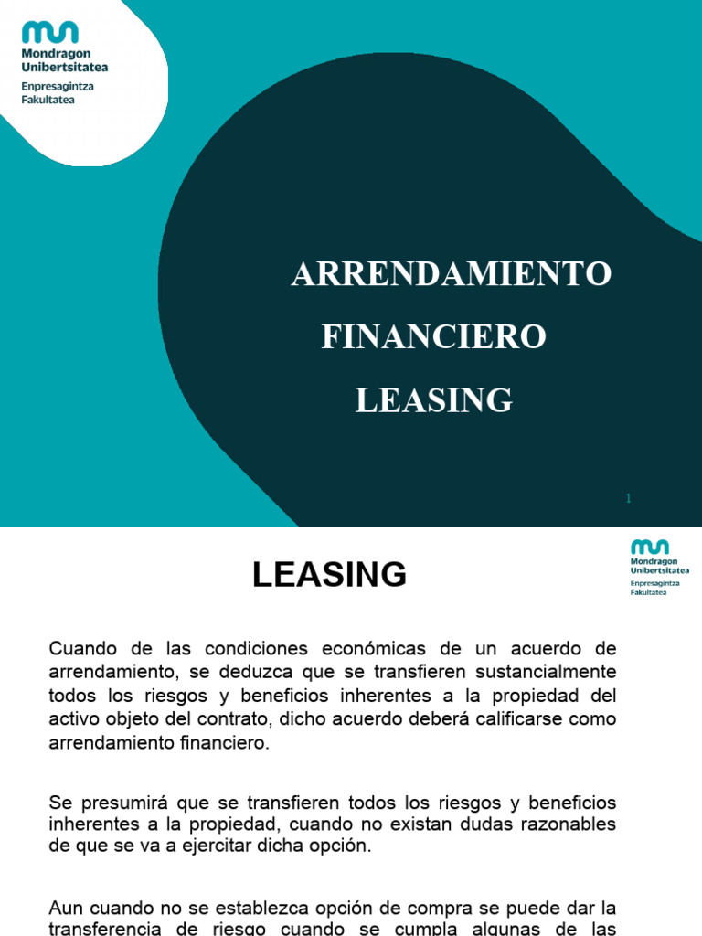 Guía de Contabilidad de Leasing | PDF