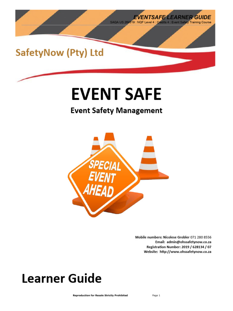 Event Safety Training Overview | PDF | Educational Assessment | Learning