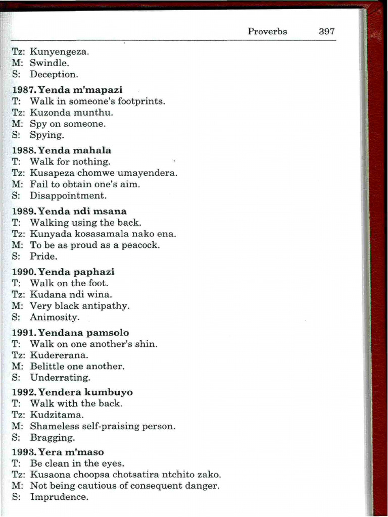 2000 Chinyanja Proverbs 6 | PDF