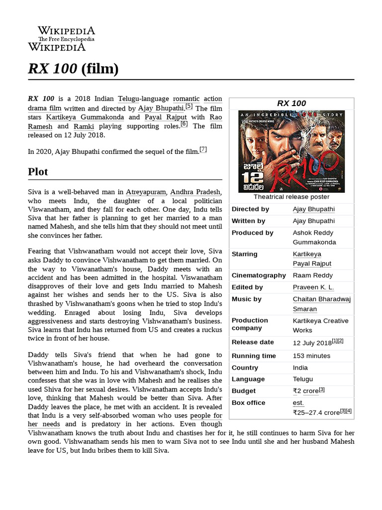 RX 100 (Film) | PDF