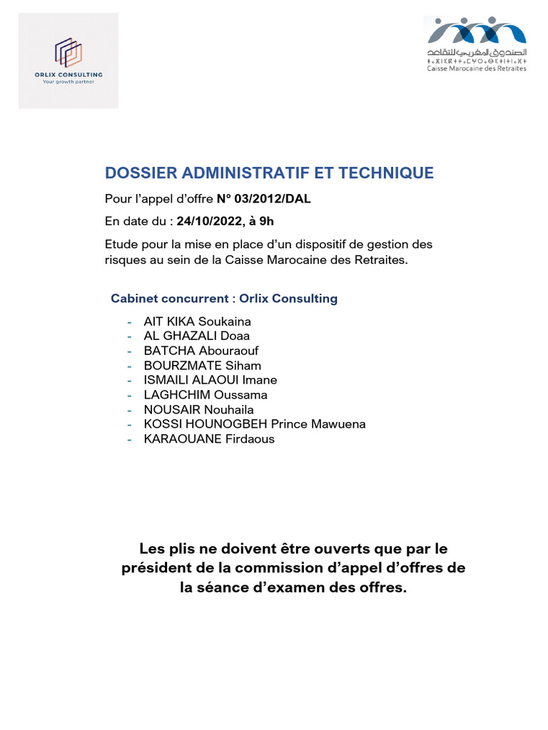 Orlix - Offre Technique | PDF