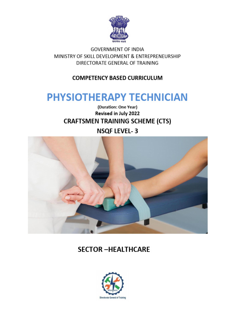 Physiotherapy Technician - CTS2.0 - NSQF-3 | PDF Physiotherapy Technician - CTS2.0 - NSQF-3 | PDF