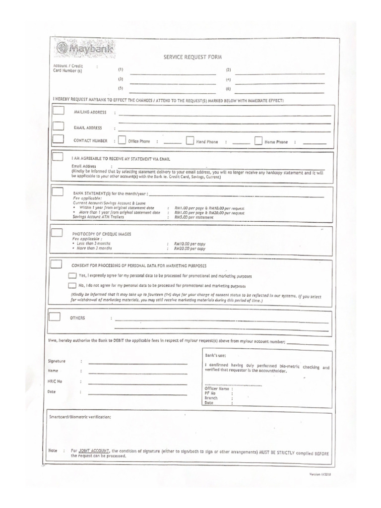 Service Request Form | PDF