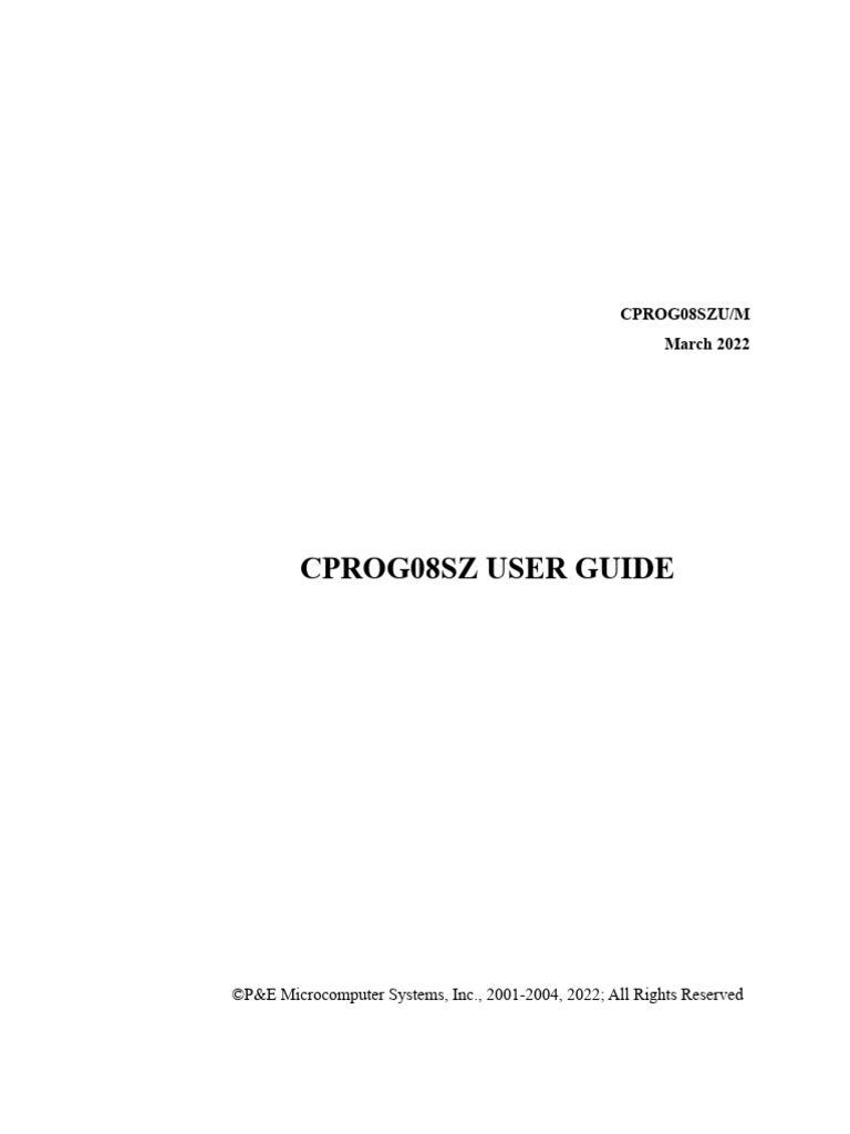 CPROGRS08 User Manual | PDF | Command Line Interface | Computer File