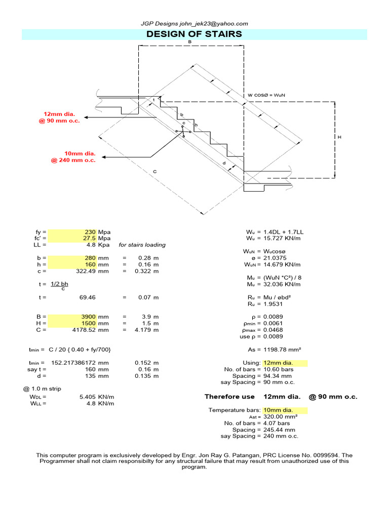 Design of Stairs | PDF