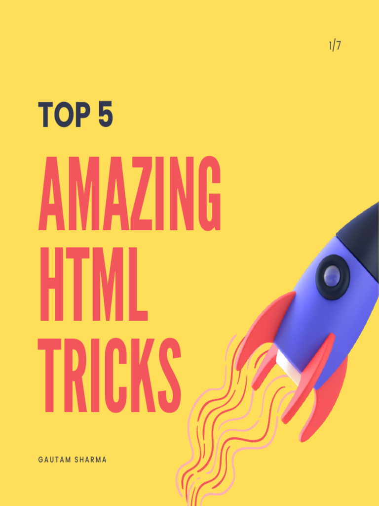 Top 5 Amazing HTML Tricks 1688322321 | PDF Top 5 Amazing HTML Tricks 1688322321 | PDF