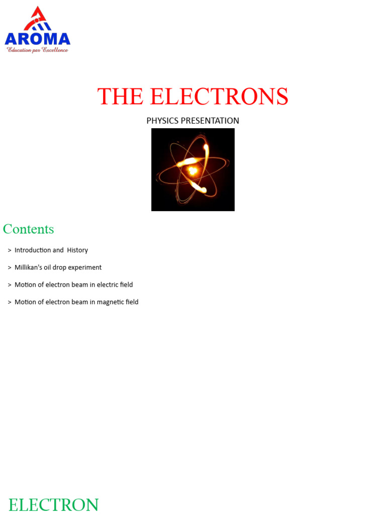 Understanding Electrons and Their Motion | PDF
