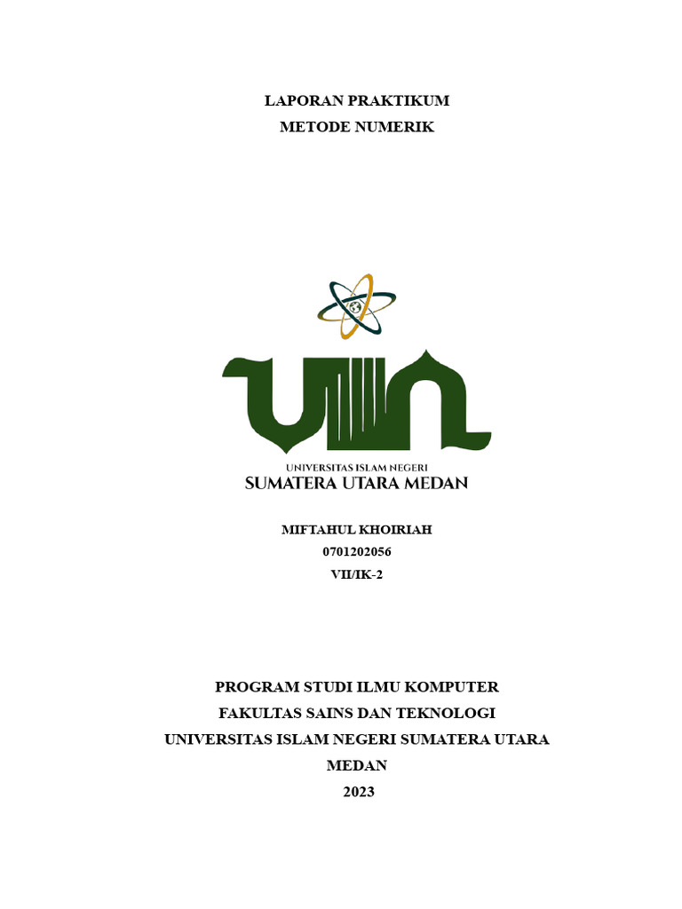 Laporan Praktikum Metode Numerik | PDF