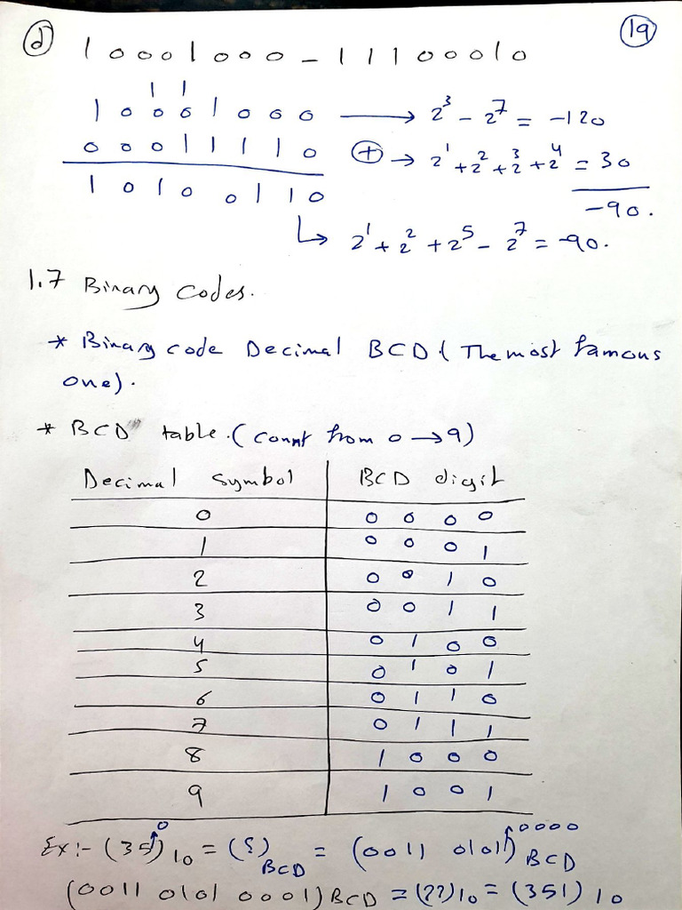 Chapter 1 Digital Systems and Binary Numbers Part 4 | PDF