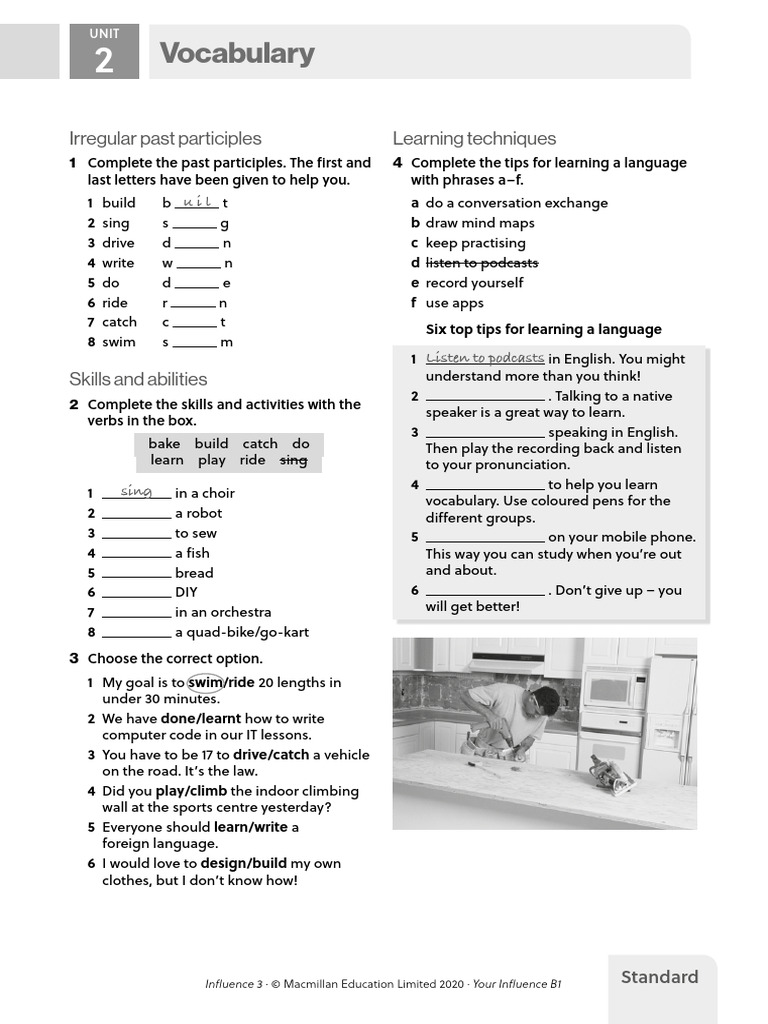 L3 B1 U2 Vocabulary Standard | PDF