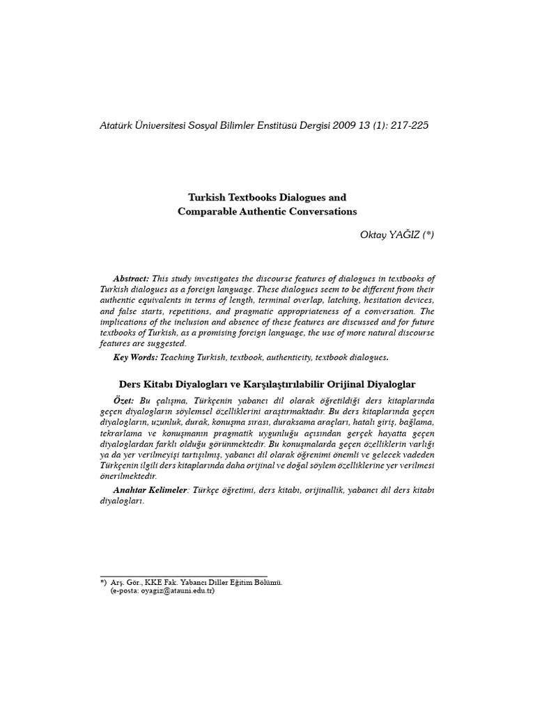 Ders Kitab - Diyaloglar - Ve Kar - La - T - R - Labilir Orijinal Diyaloglar (#38112) - 32157 | PDF