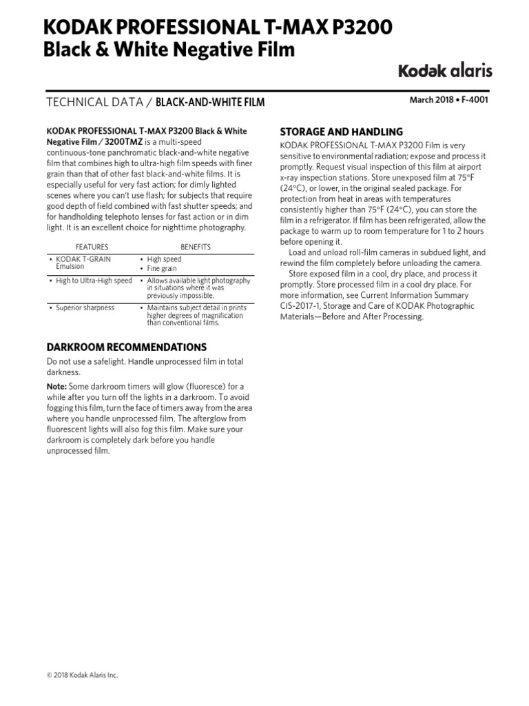 F4001-P3200TMZ-2018 KOdak Datasheet | PDF