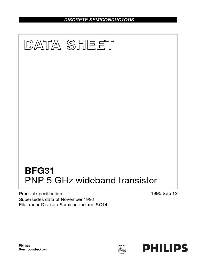 BFG 31 | PDF | Bipolar Junction Transistor | Electrical Engineering