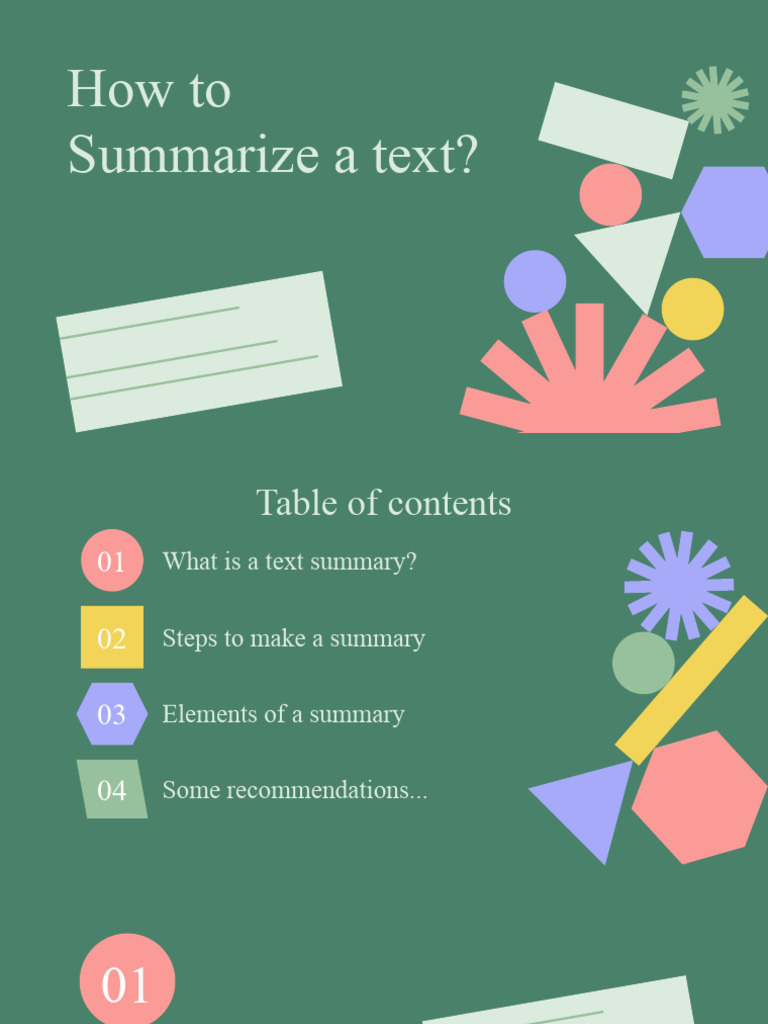How To Summarize A Text | PDF | Linguistics | Grammar