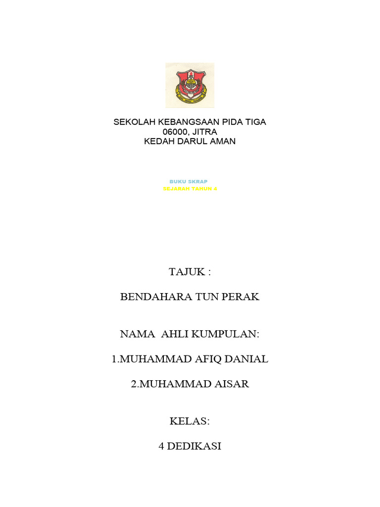 Bendahara Tun Perak | PDF