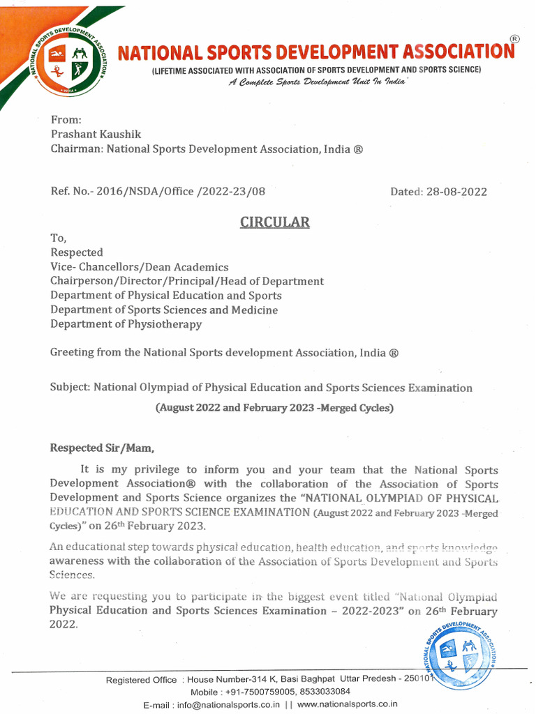 Circular - Nopess Examination Merged 2022-23 | PDF