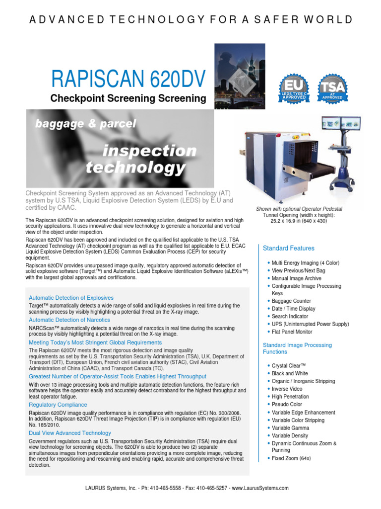 LS Rapiscan 620DV Checkpoint X Ray Screening | PDF | X Ray ...