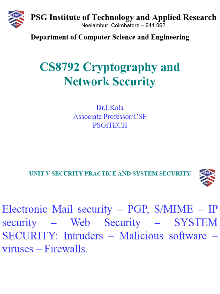 Unit 5 | PDF | Transport Layer Security | Computer Virus