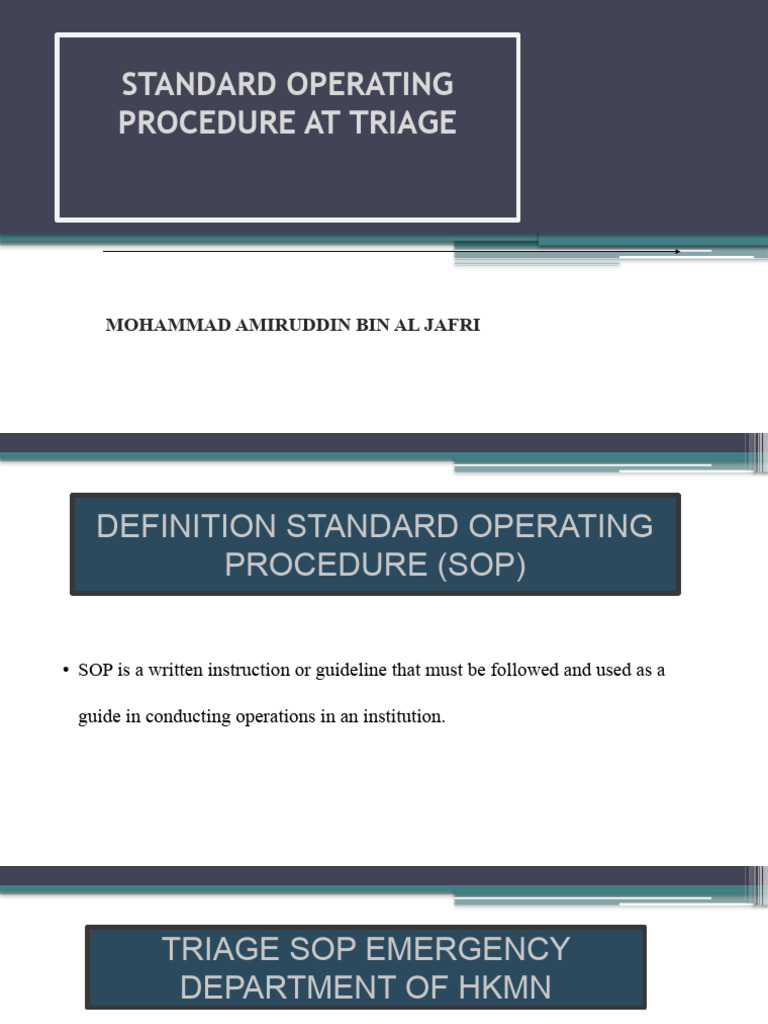 Standard Operating Procedure Di Triage-1 Terbaru | PDF | Emergency ...