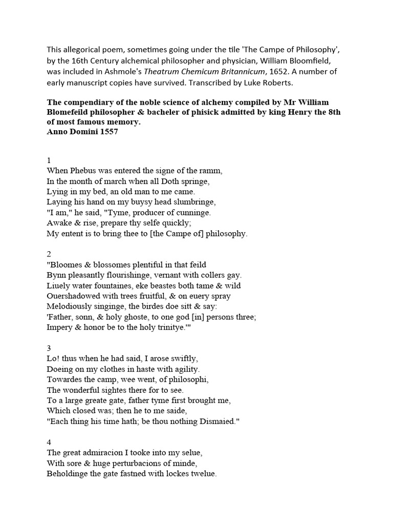 This Allegorical Poem - Bloomfield | PDF | Social Science | Philosophy