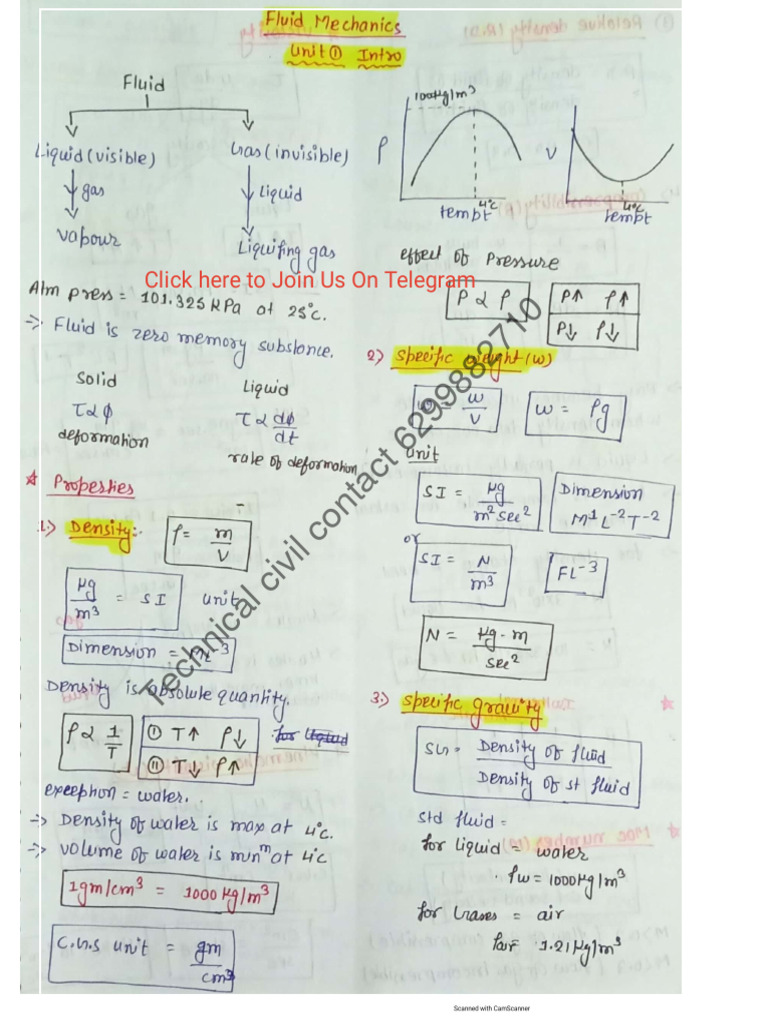 Fluid Short Notes | PDF