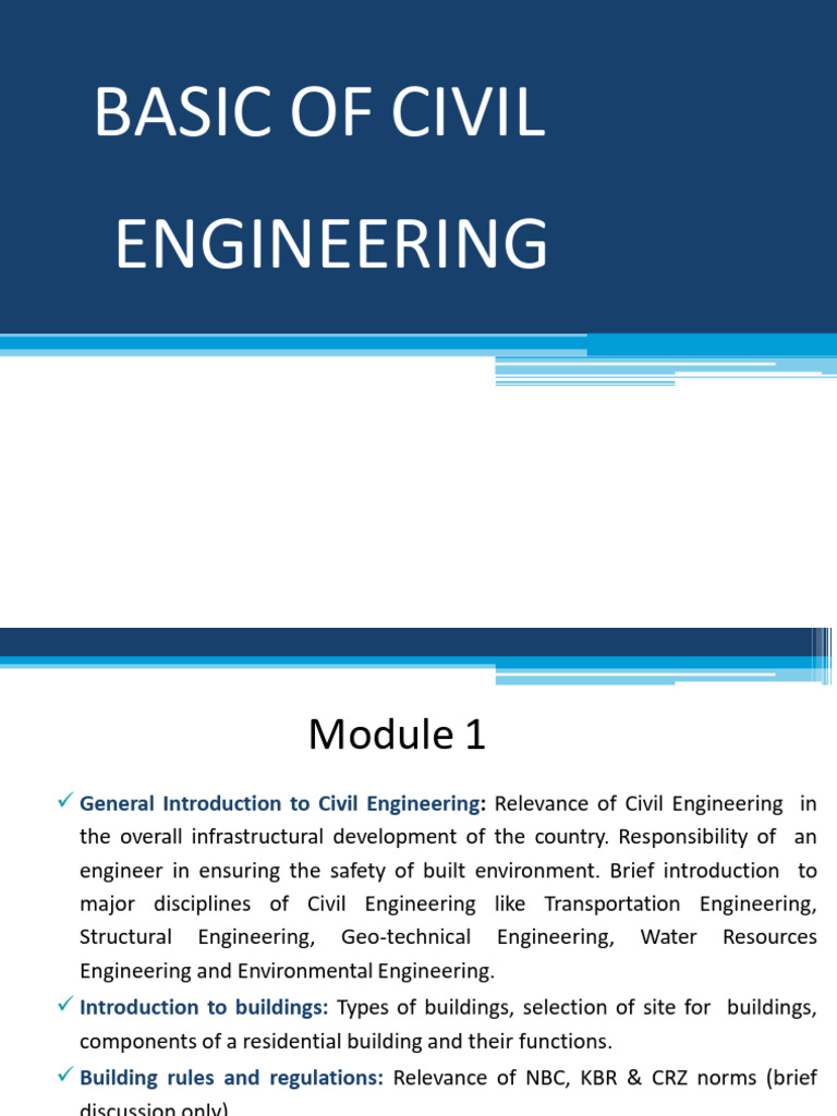 Bacics of Civil Engg | PDF