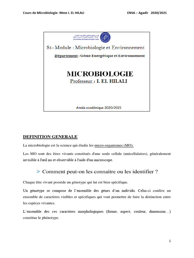 Microb Séance1 1 | PDF