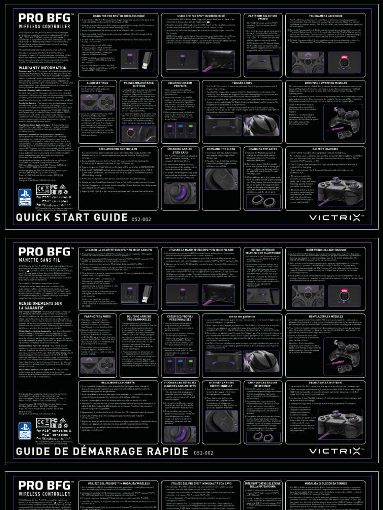 Victrix Pro BFG Digital QSG | PDF | Manufactured Goods | Computer ...