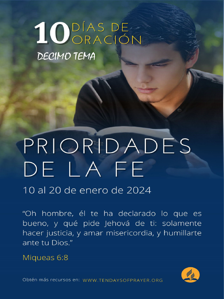 10 Días de Oración 2024 - Decimo Tema | PDF | Oración | Amor