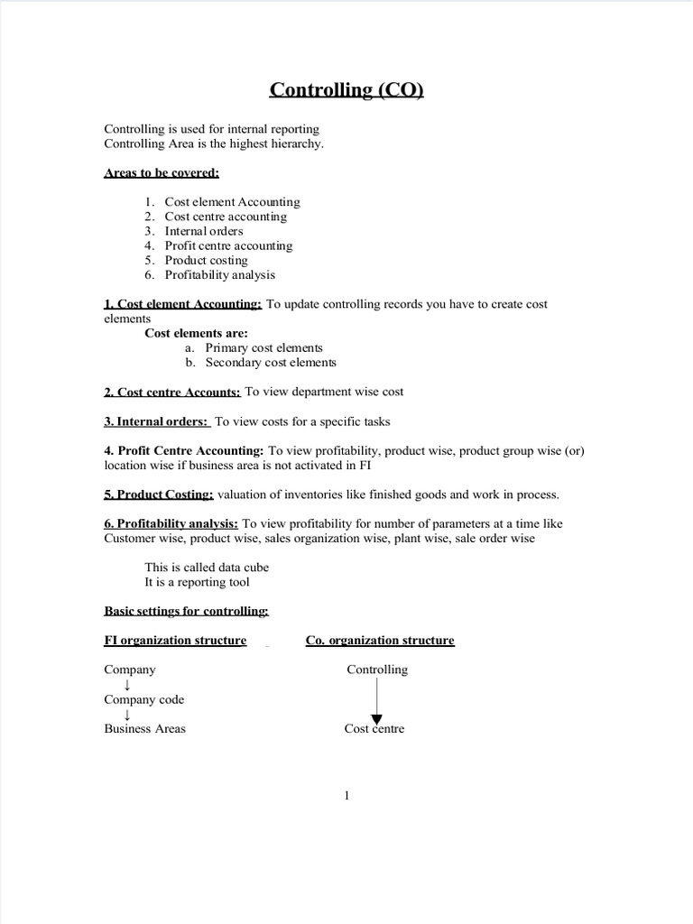 Dokumen - Tips - Sap Finance Controlling Module Material | PDF