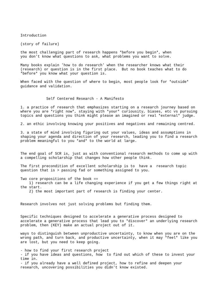 Intro To Research Questions | PDF