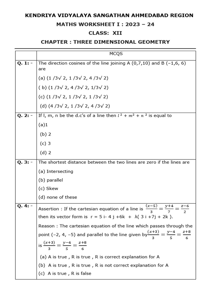 CH-11 WS 1 - Merged | PDF | Line (Geometry) | Elementary Geometry