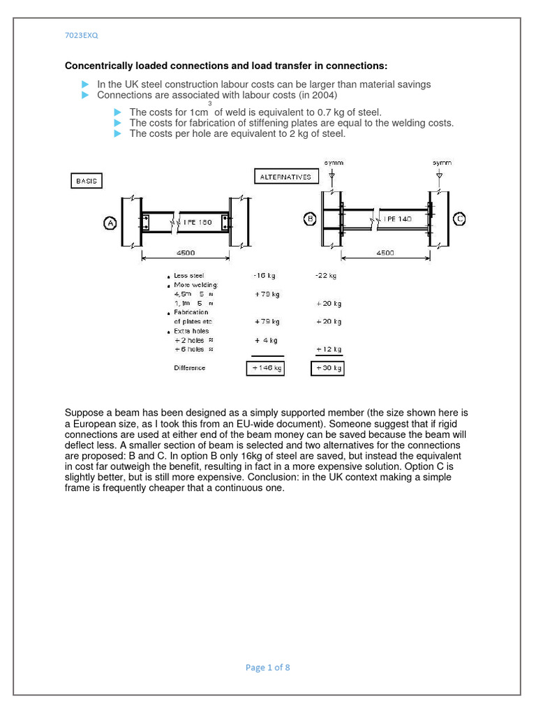 7023exq Lecture 5 Concentrically Loaded Connections and Load Transfer ...