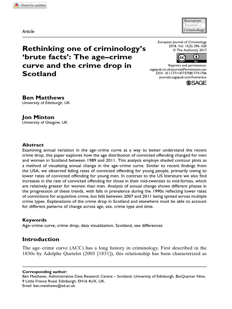 Age Crime Curve | PDF