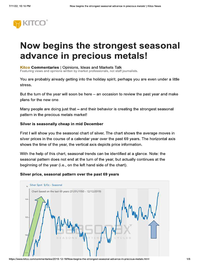 Silver Seasonal Logic | PDF