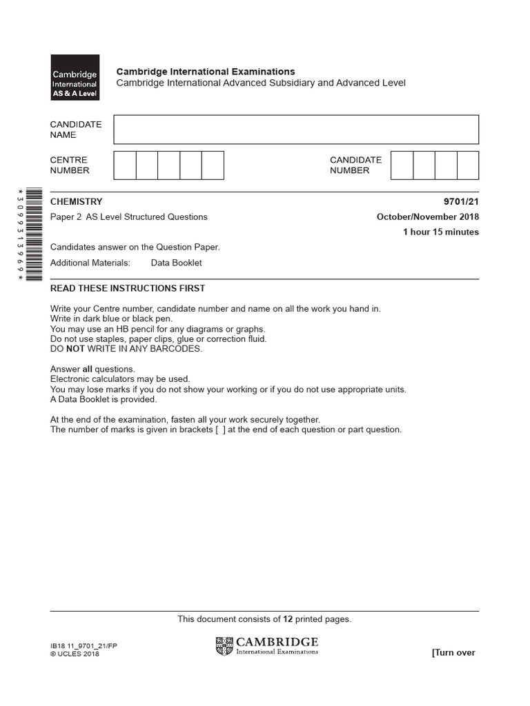 Cambridge International Advanced Subsidiary and Advanced Level | PDF