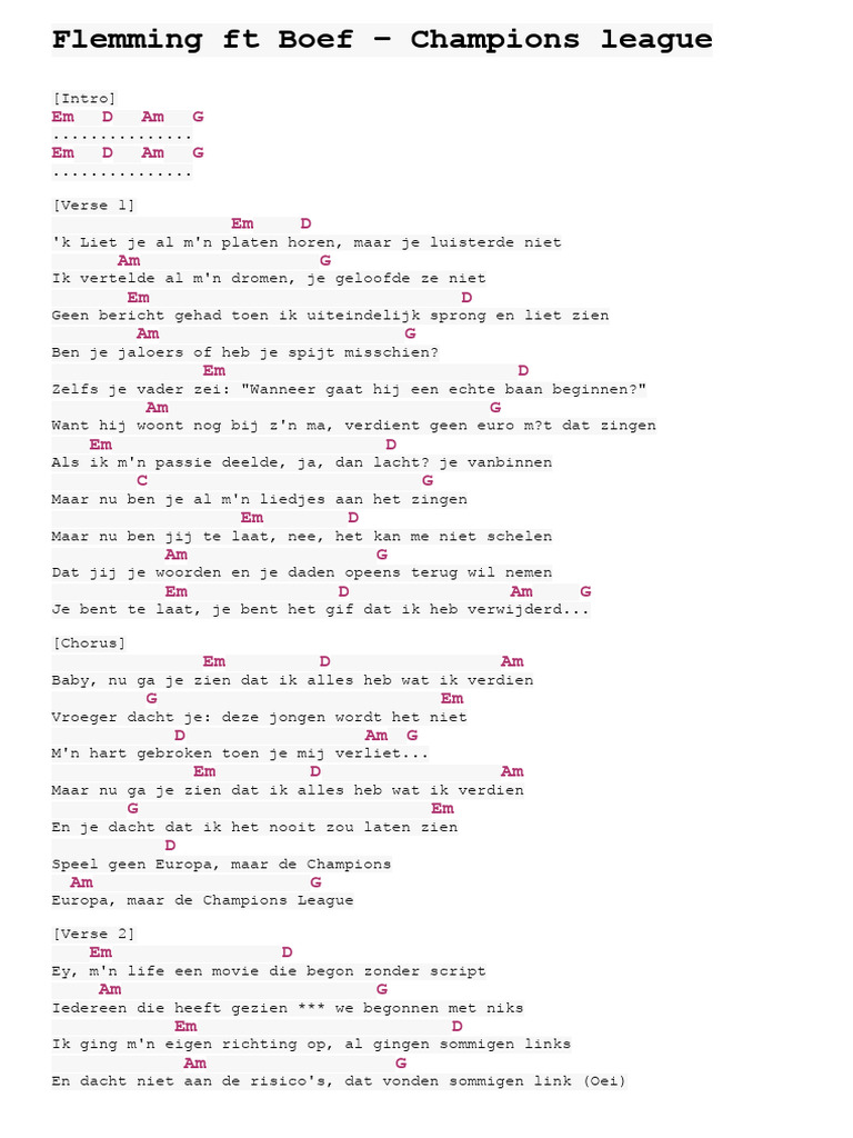 Flemming FT Boef - Champions League | PDF